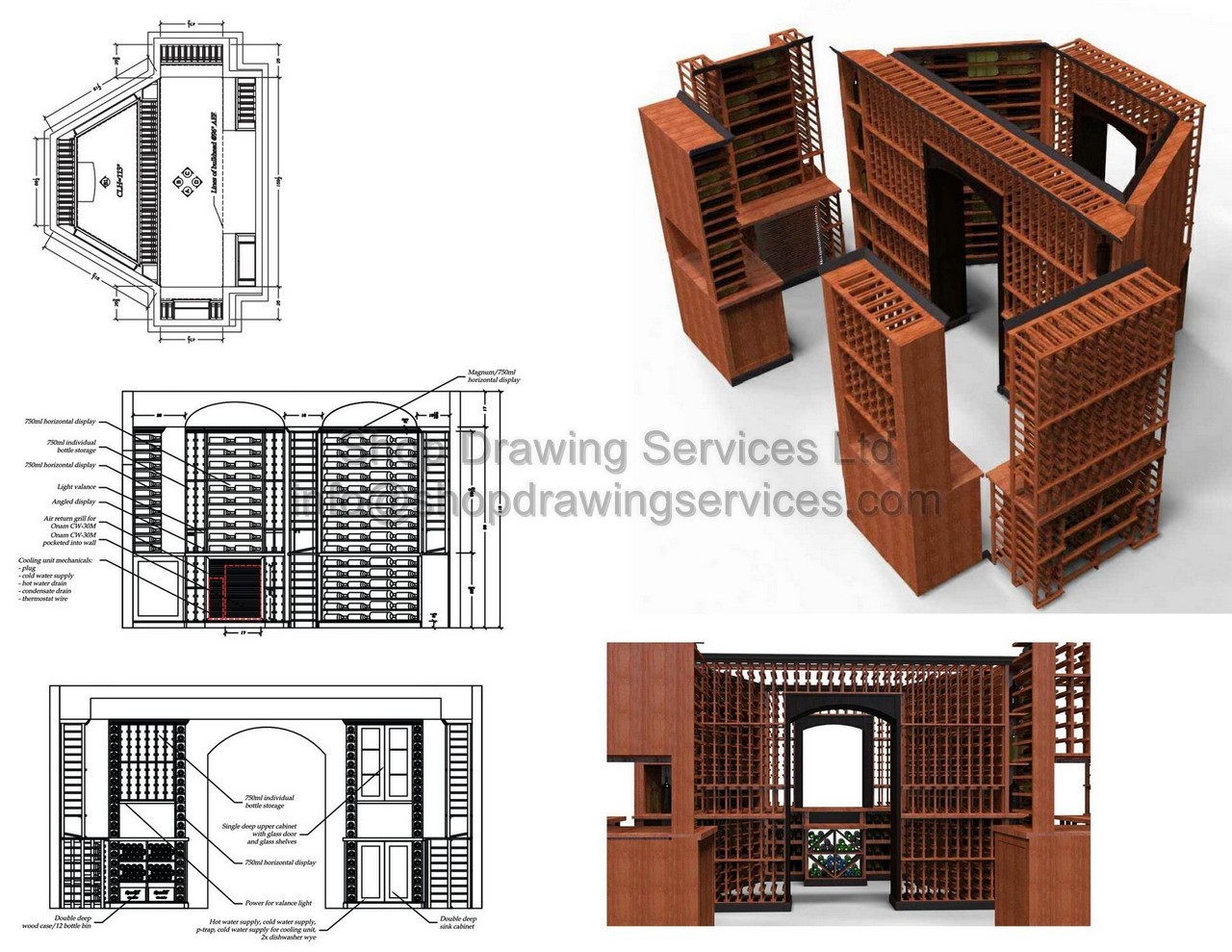 Custom Millwork Shop Drawings