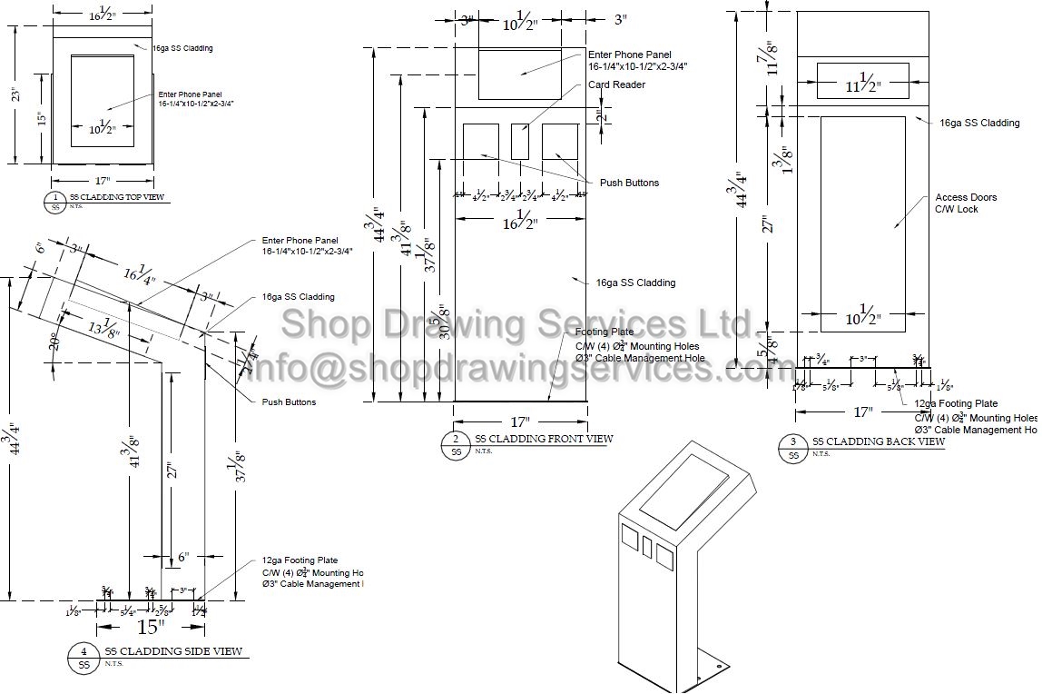 stainless steel shop drawings