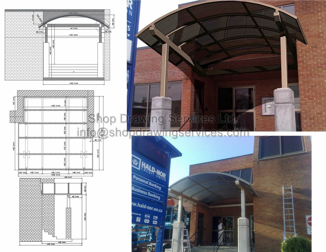 Steel Canopy Shop Drawings